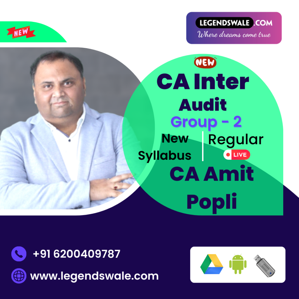 CA Inter New Syllabus Auditing & Ethics Regular Live Batch By CA Amit ...