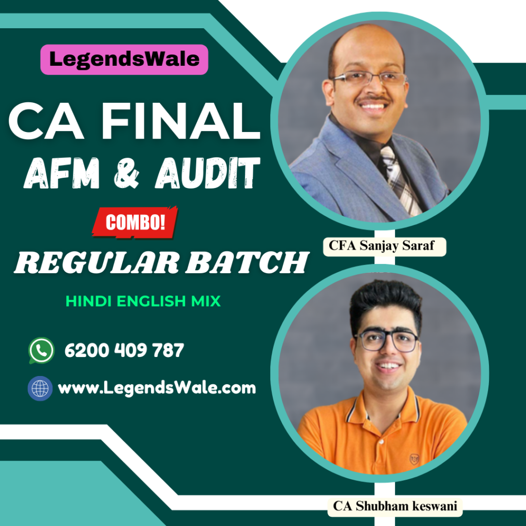 CA Final New Syllabus AFM & Audit Combo Regular Batch By CFA Sanjay ...